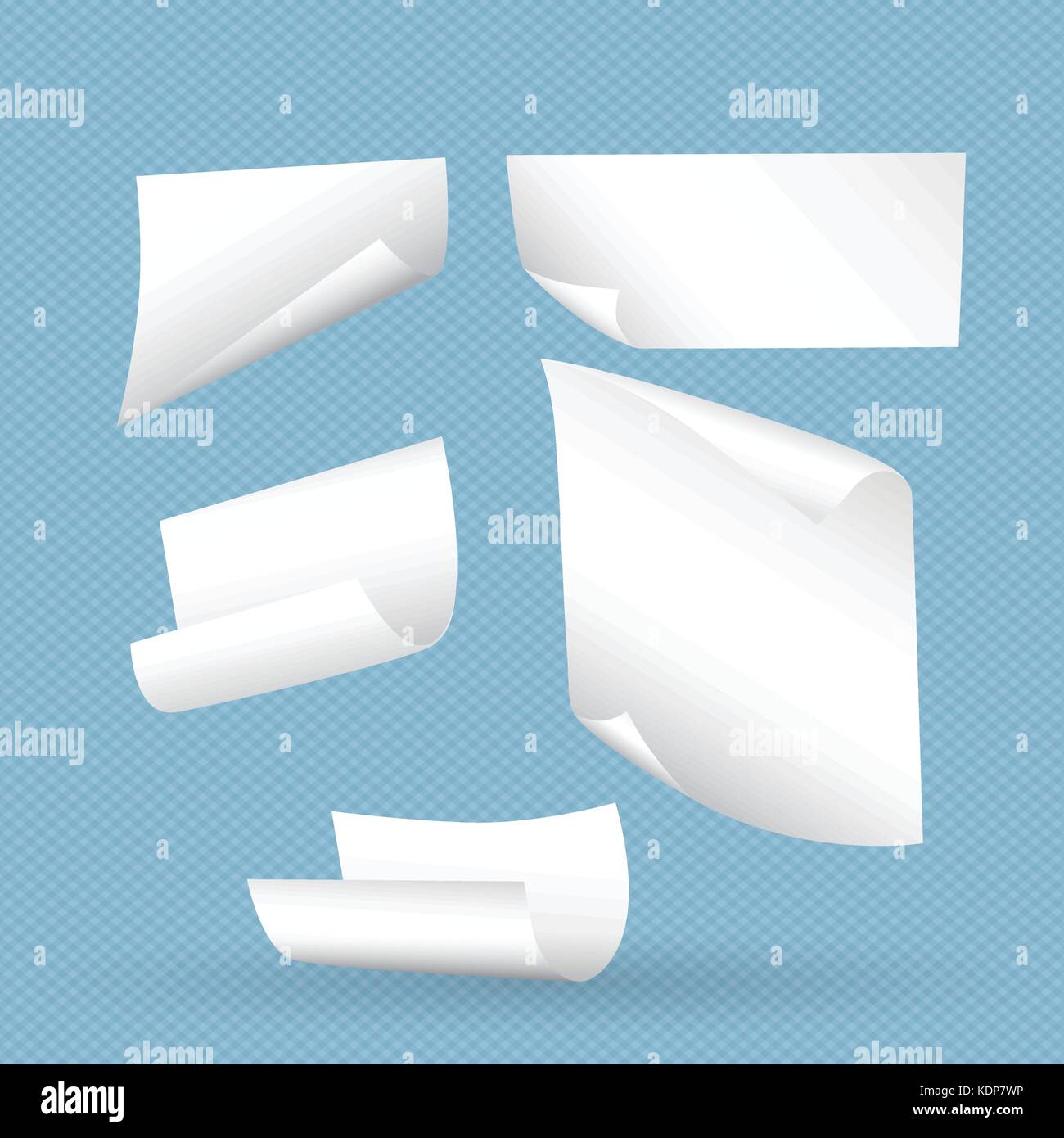 Blank paper sheet falling down Stock Vector Images - Alamy