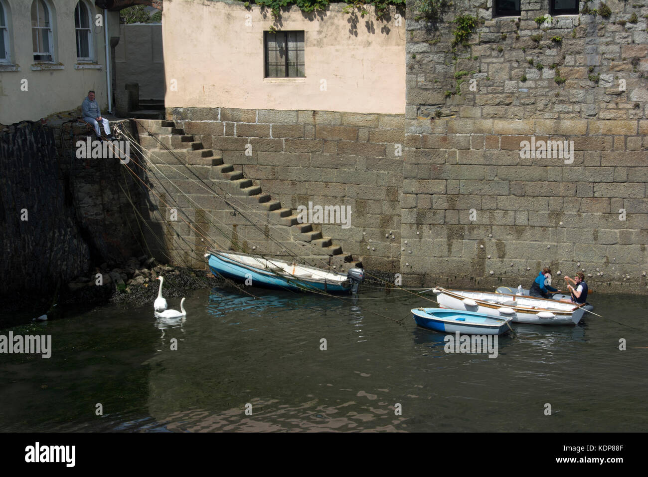 CORNWALL; FALMOUTH; A CORNER OF THE HARBOUR Stock Photo - Alamy
