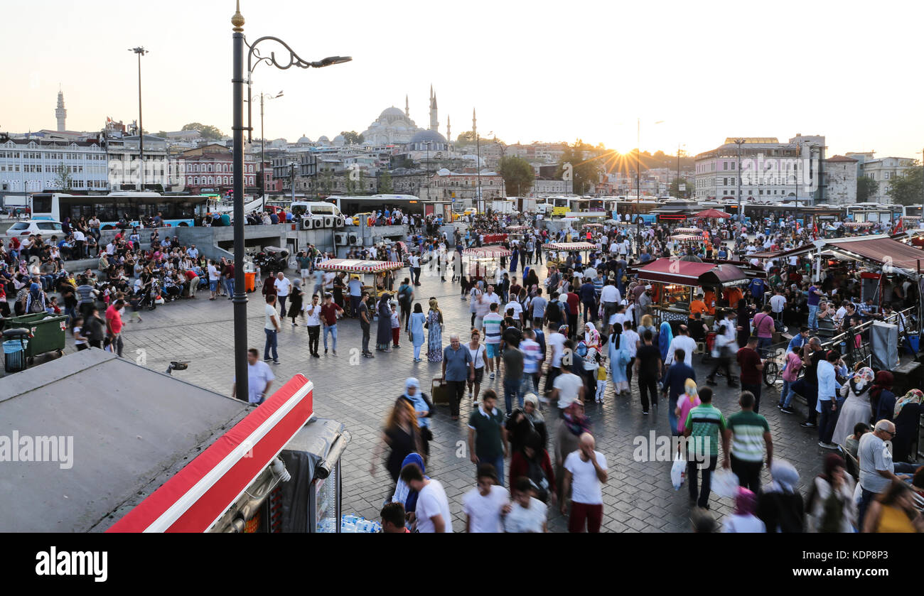 People in Eminonu Square, Istanbul City, Turkey Stock Photo - Alamy