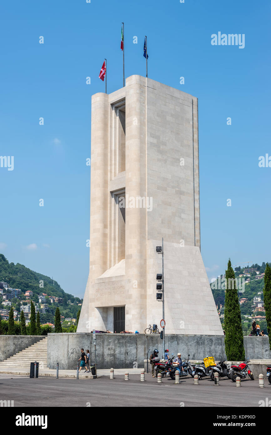 Como, Italy - May 27, 2016: View of Como war memorial (Monumento ai ...