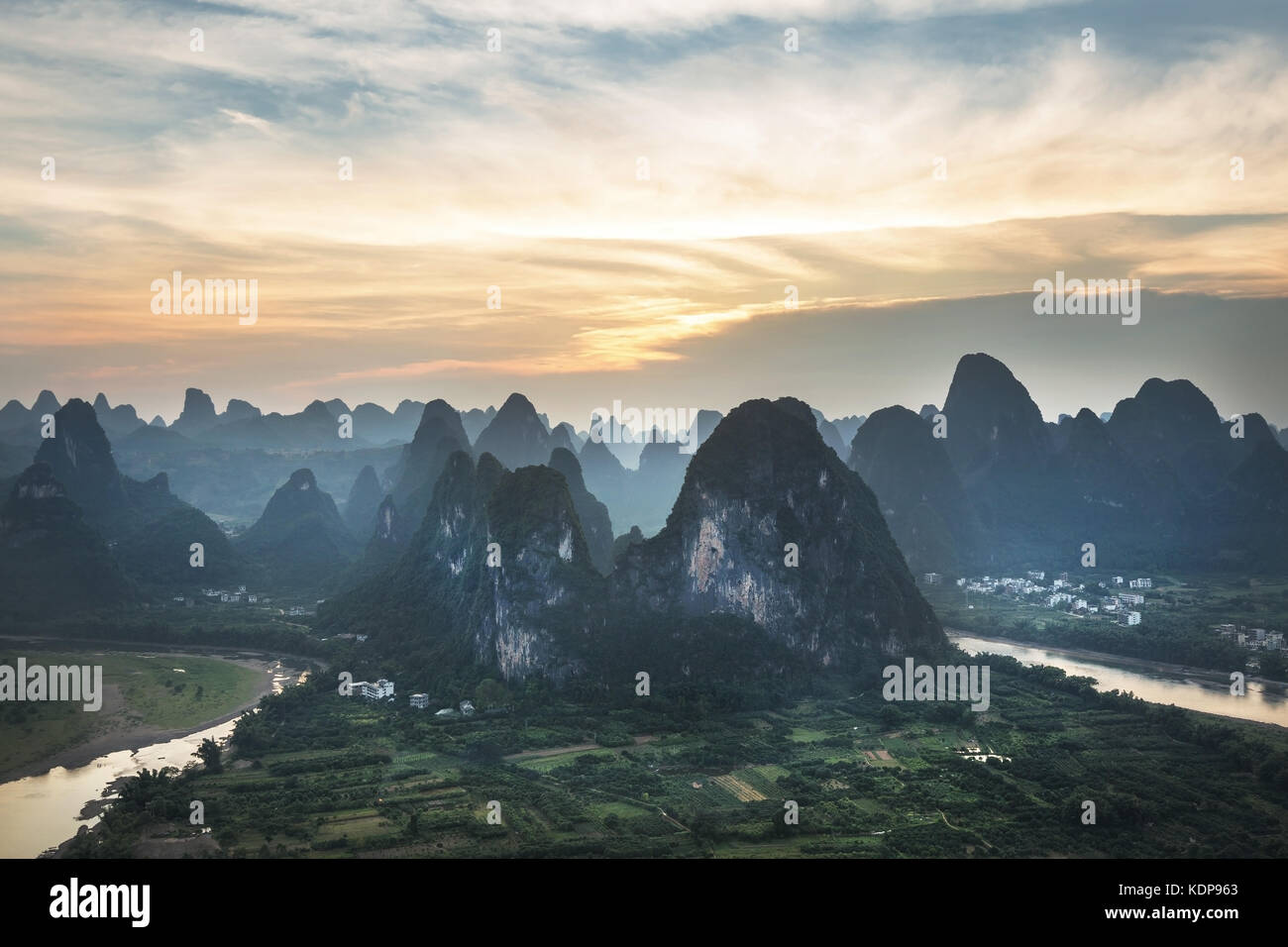 Landscape in yangshuo china Stock Photo - Alamy
