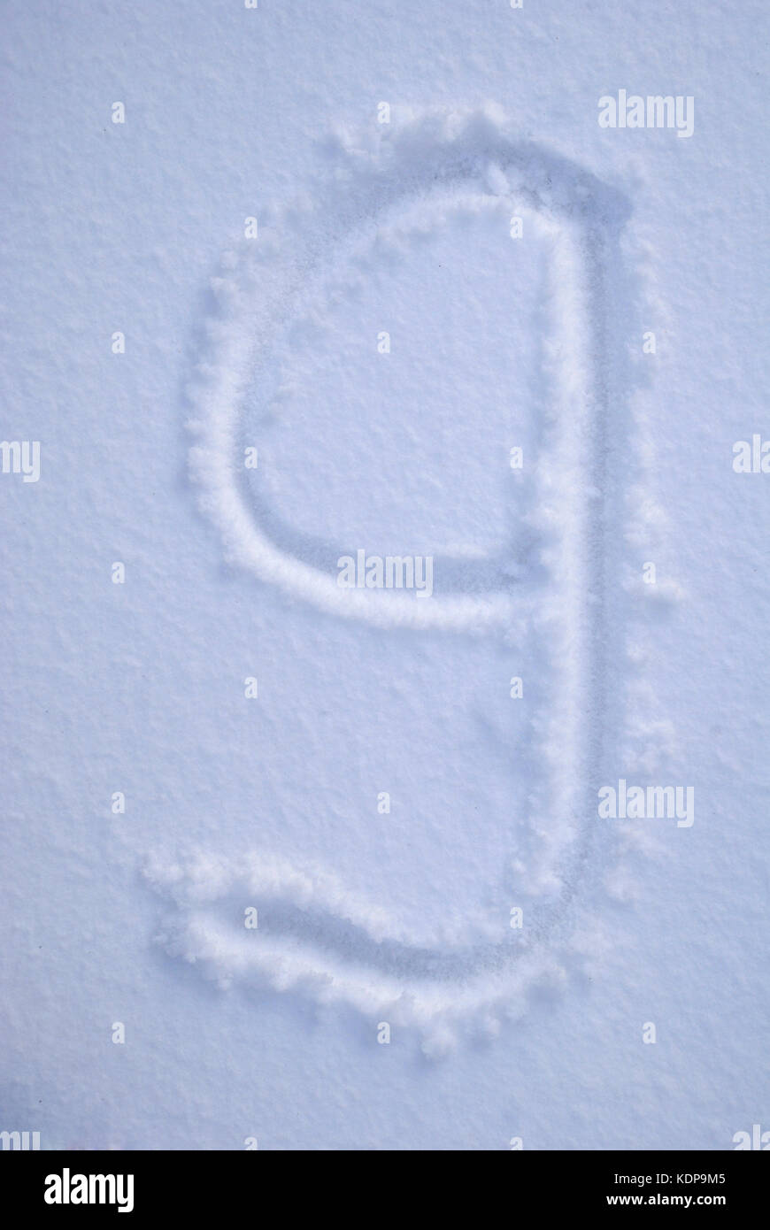 Winter numbers handwritten on snow background Stock Photo - Alamy