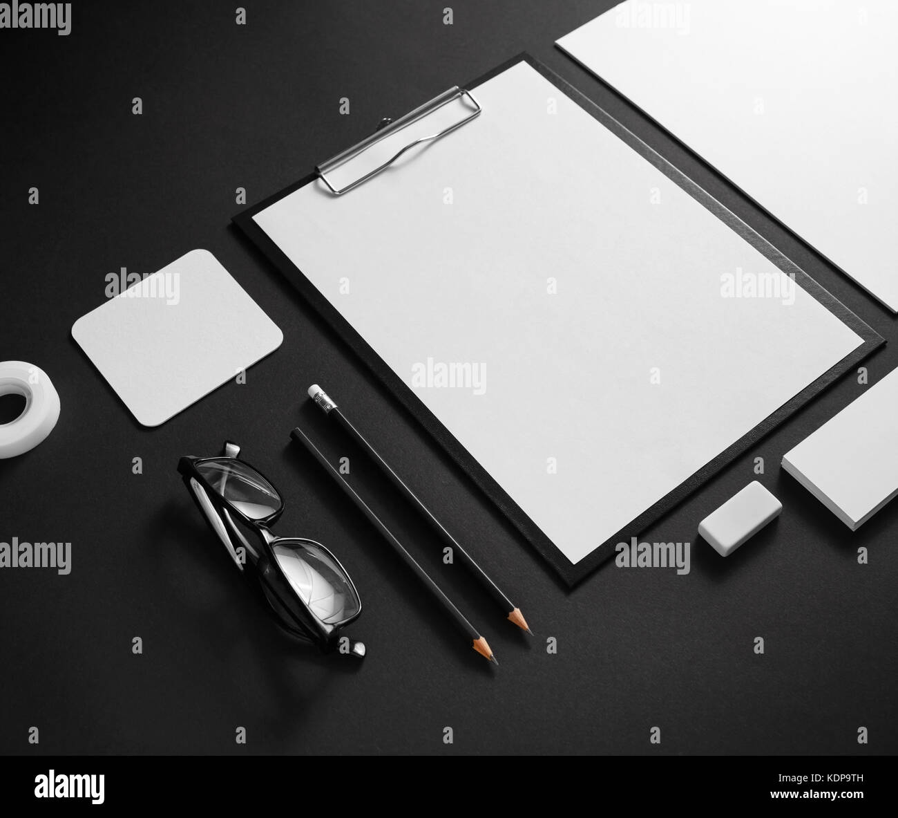 Corporate stationery mockup. Branding ID elements. Blank objects on ...