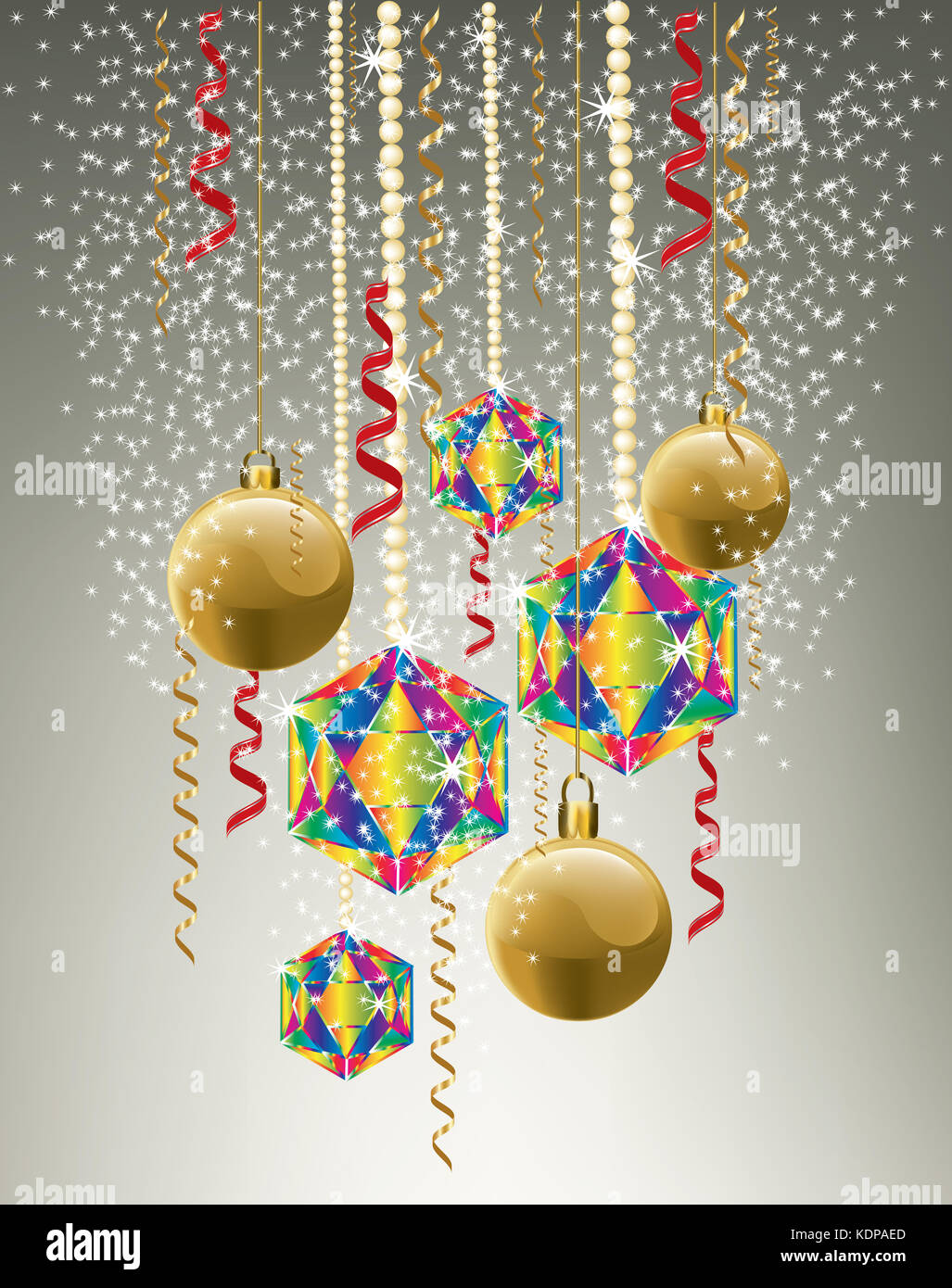 Colorful Christmas decorations Stock Photo - Alamy