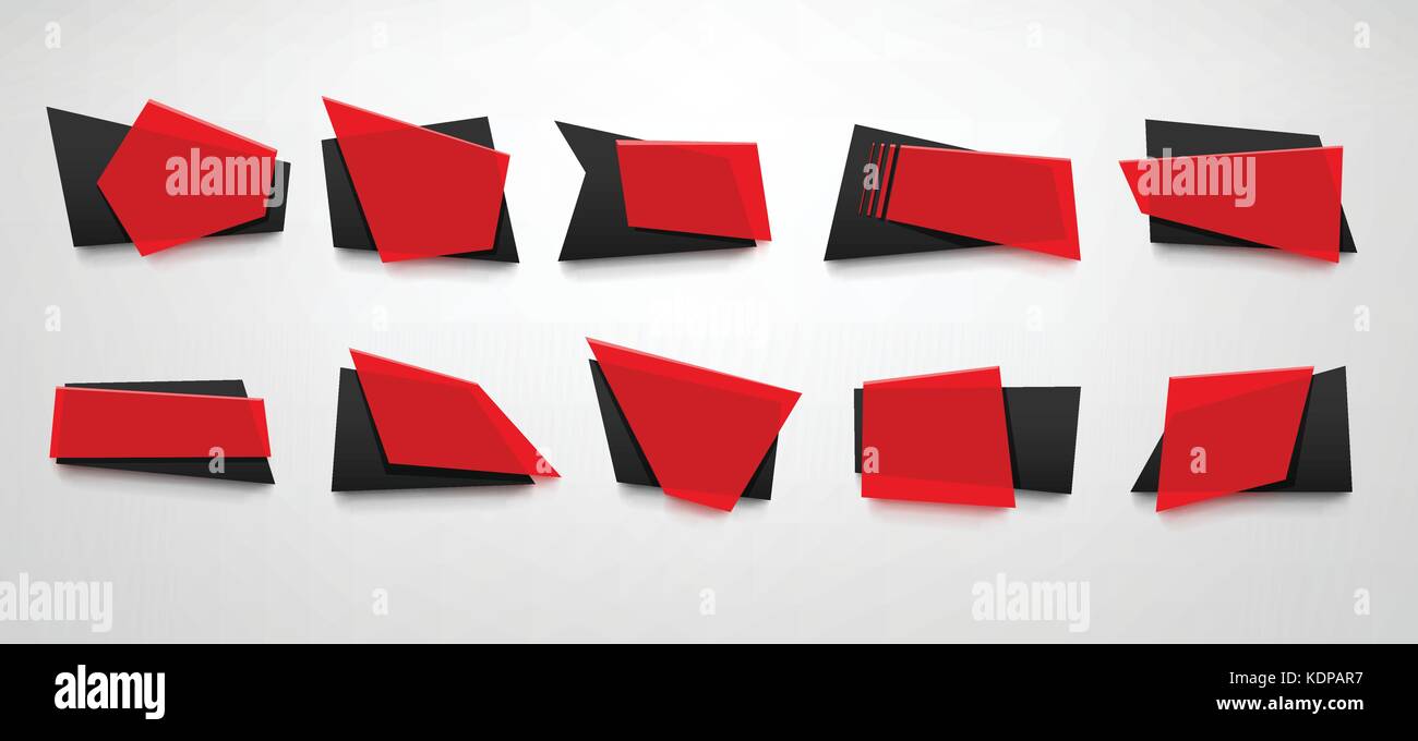 red banners set Stock Vector Image & Art - Alamy