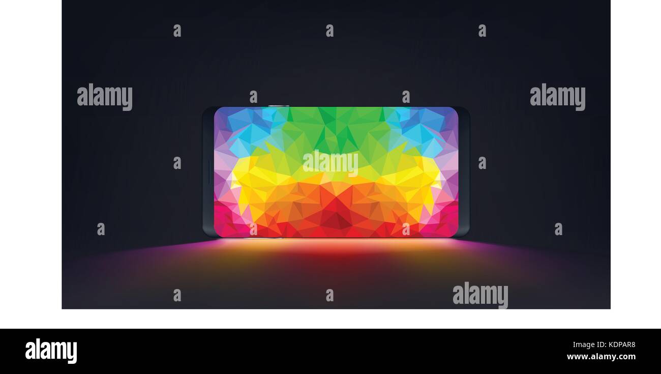 bright screen smartphone Stock Vector Image & Art - Alamy