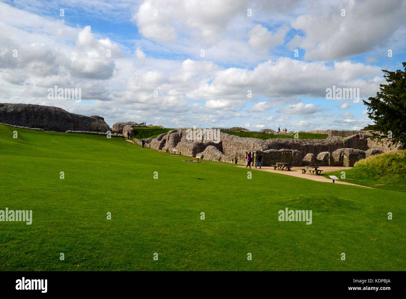 Castle Ruins at Old Sarum, Salisbury, Wiltshire, England, UK Stock ...