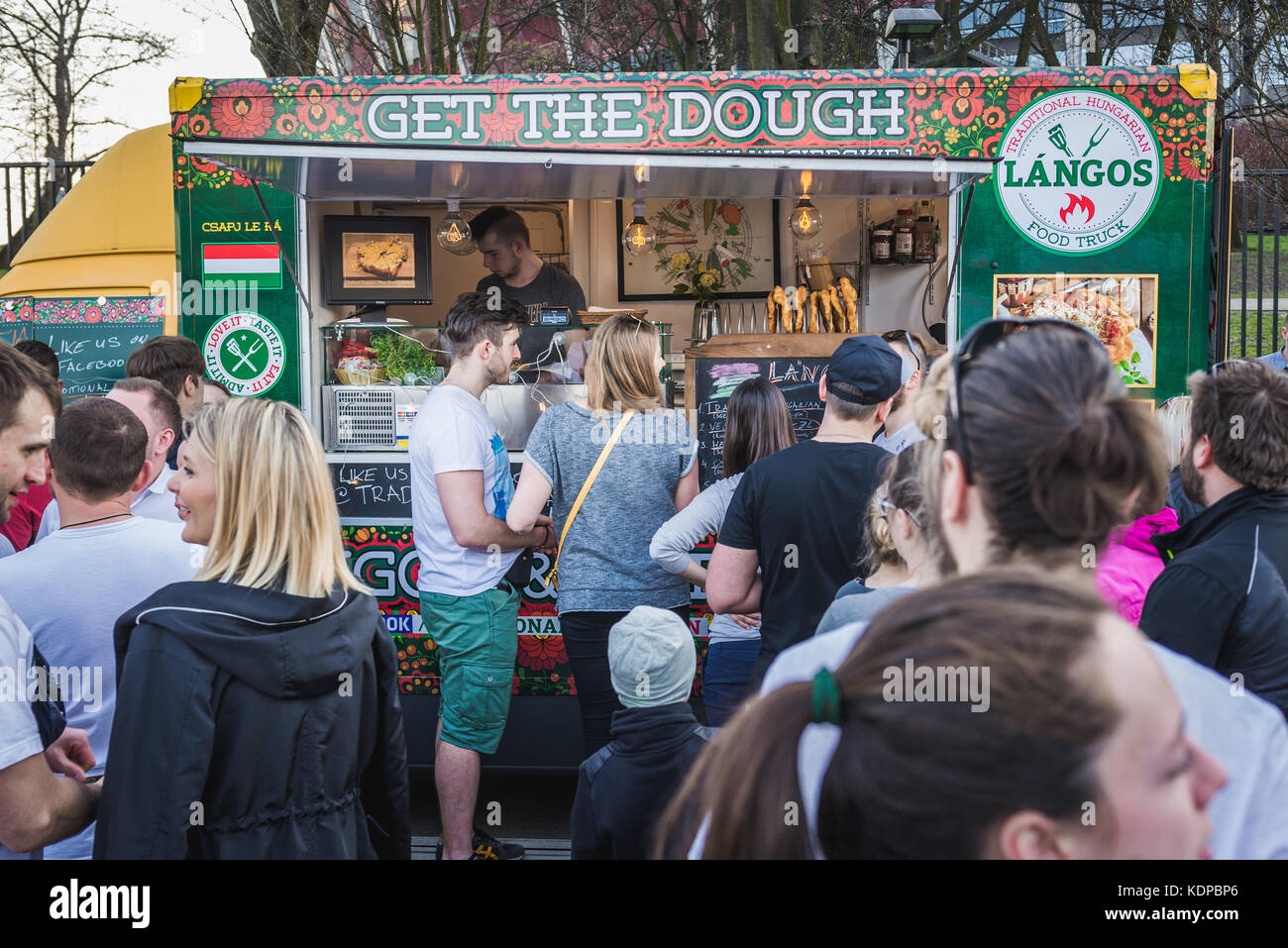 Hungarian cuisine food truck during Food Truck festival in Warsaw ...