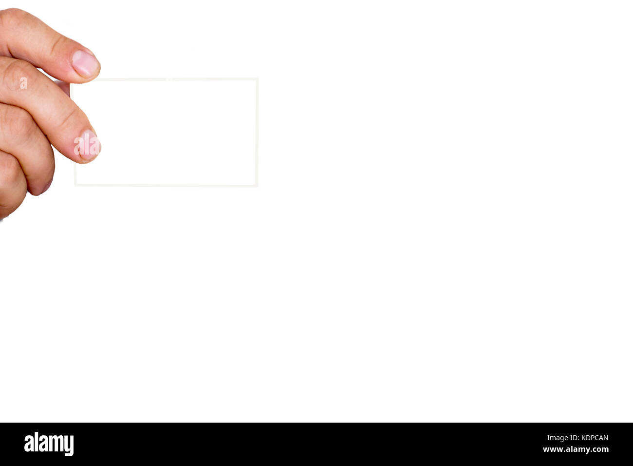 Man's hand holds a card Stock Photo - Alamy