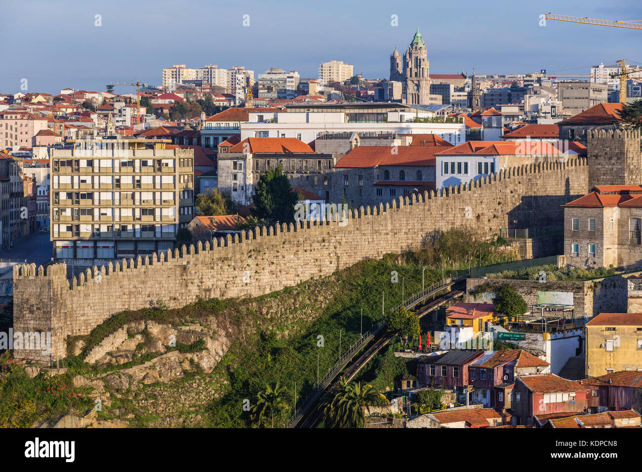 Historical Walls of D. Fernando (or Fernandina Wall) in Porto city on ...