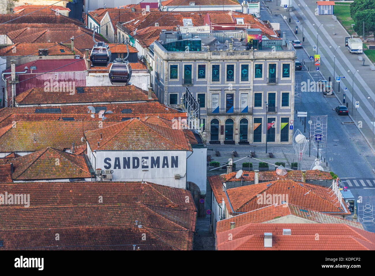 Sandeman Port Wine company cellars in Vila Nova de Gaia city, Portugal ...