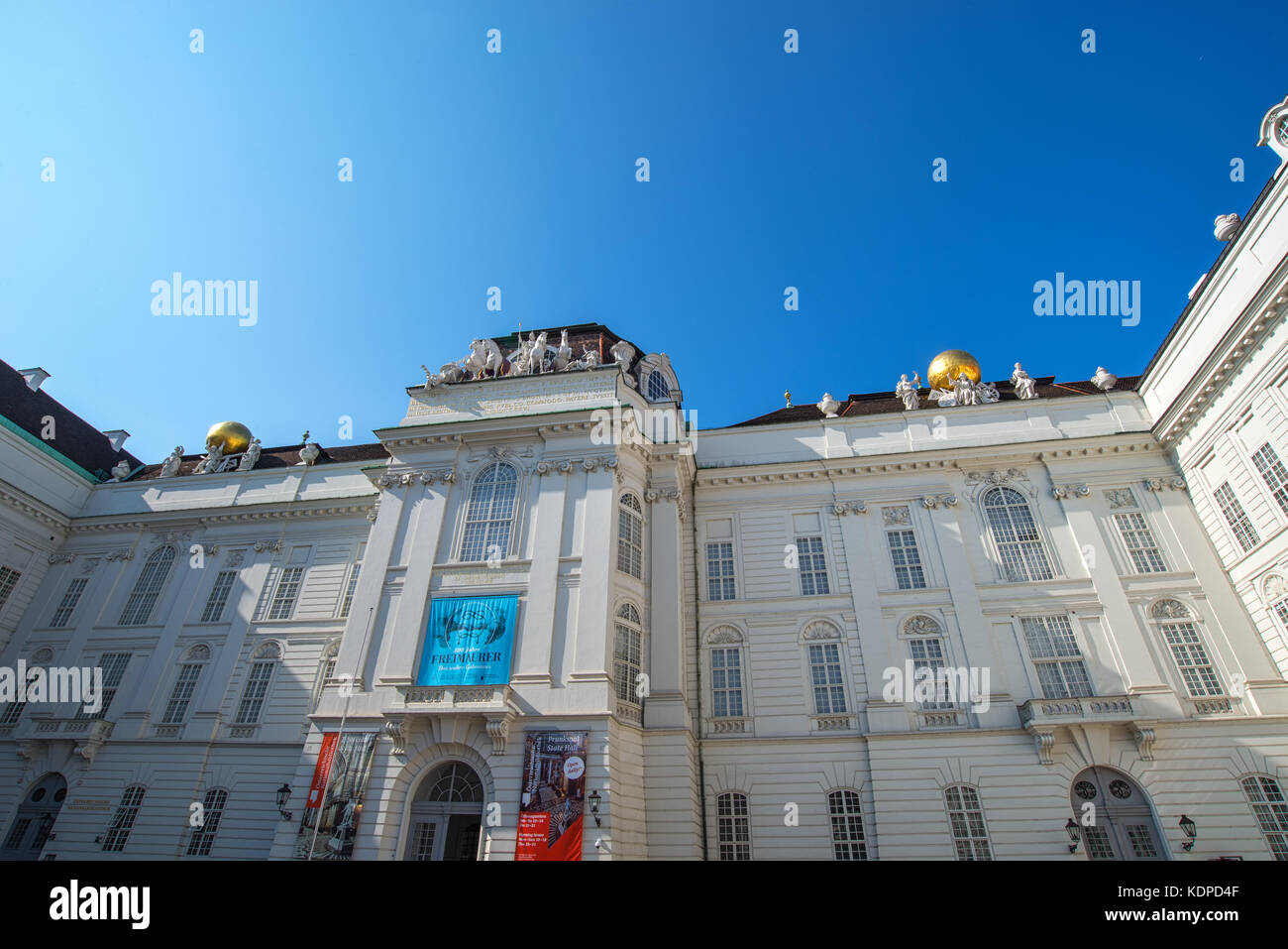 Austrian National Library old entrance at Josefsplatz in Austria ...