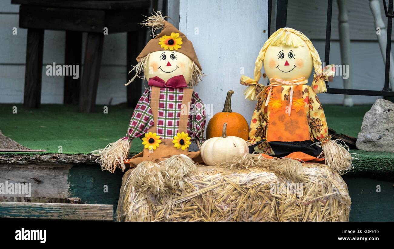 Fall Halloween Decorations Stock Photo - Alamy