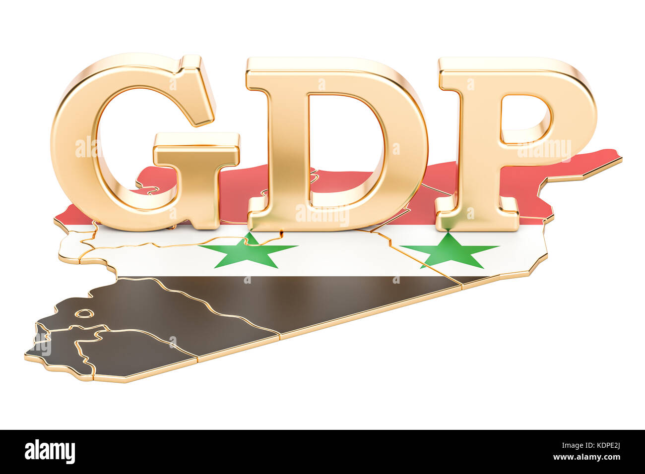 gross domestic product GDP of Syria concept, 3D rendering isolated on ...