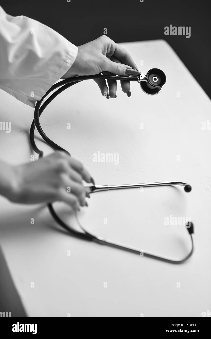 A stethoscope in the hands Stock Photo - Alamy