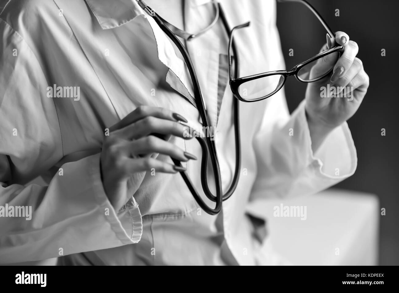 A stethoscope in the hands Stock Photo - Alamy