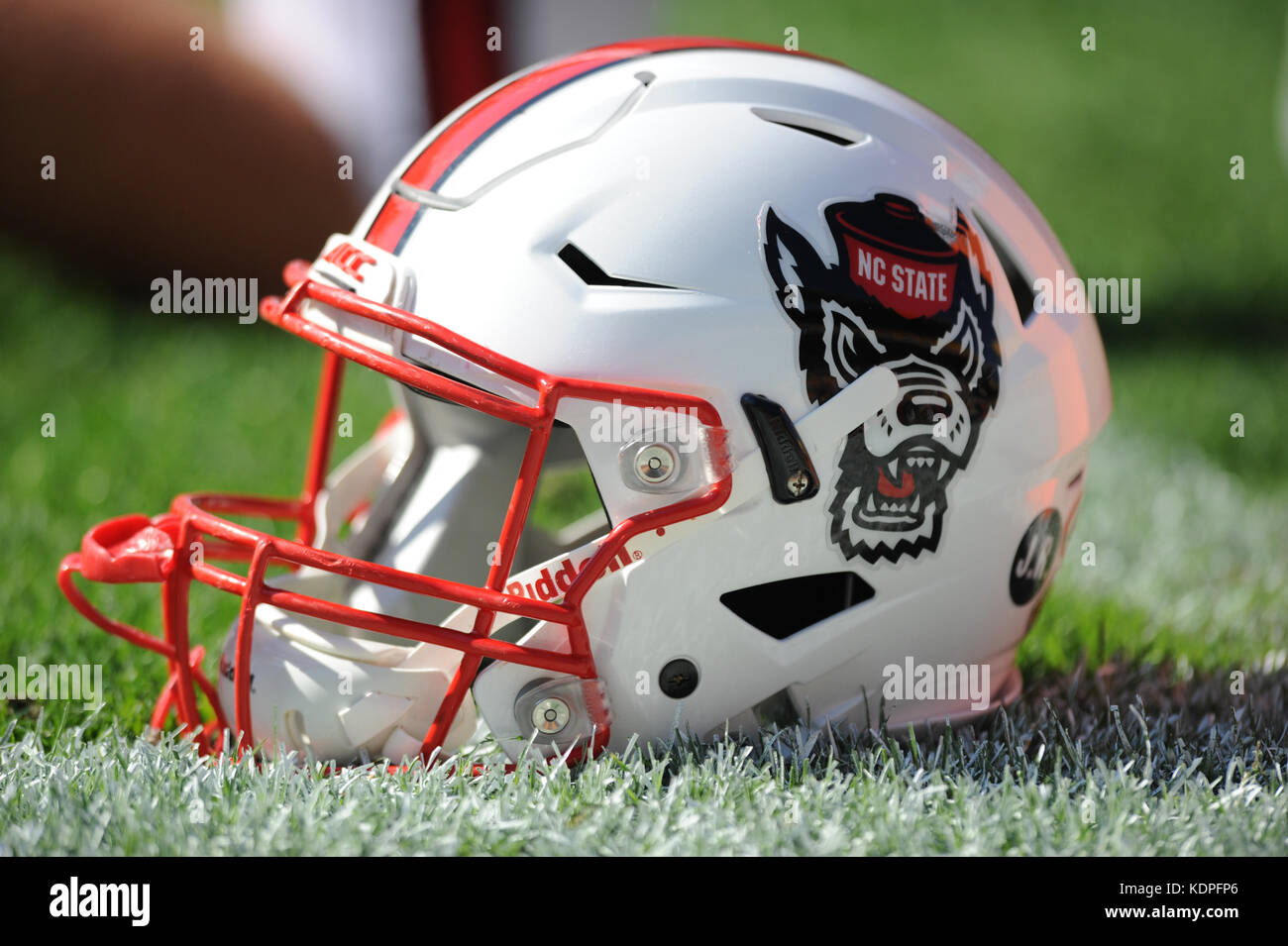 Pittsburgh, PA, USA. 14th Oct, 2017. NC State helmet during the Pitt ...
