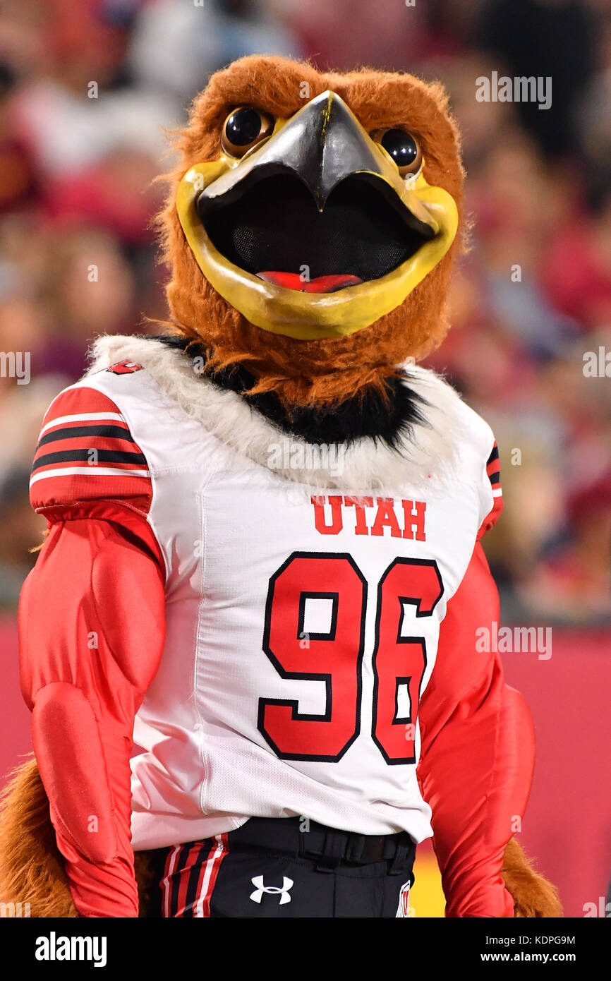 Los Angeles, CA, USA. 14th Oct, 2017. Utah Utes Mascot Swoop during the ...