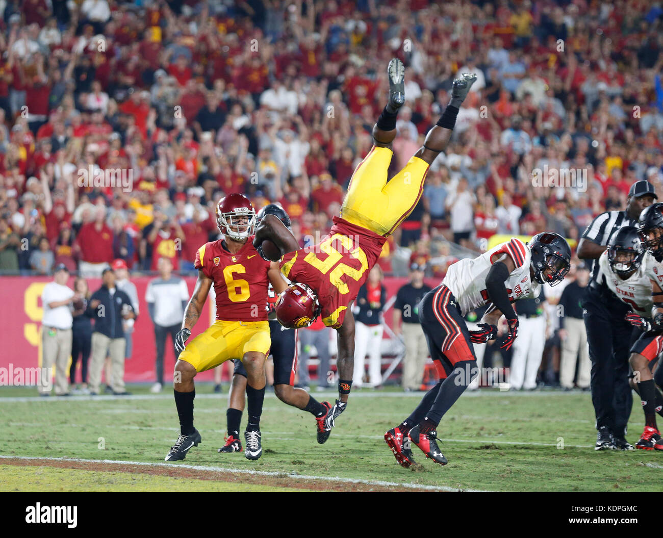 October 14, 2017 USC Trojans running back Ronald Jones II #25 flips ...