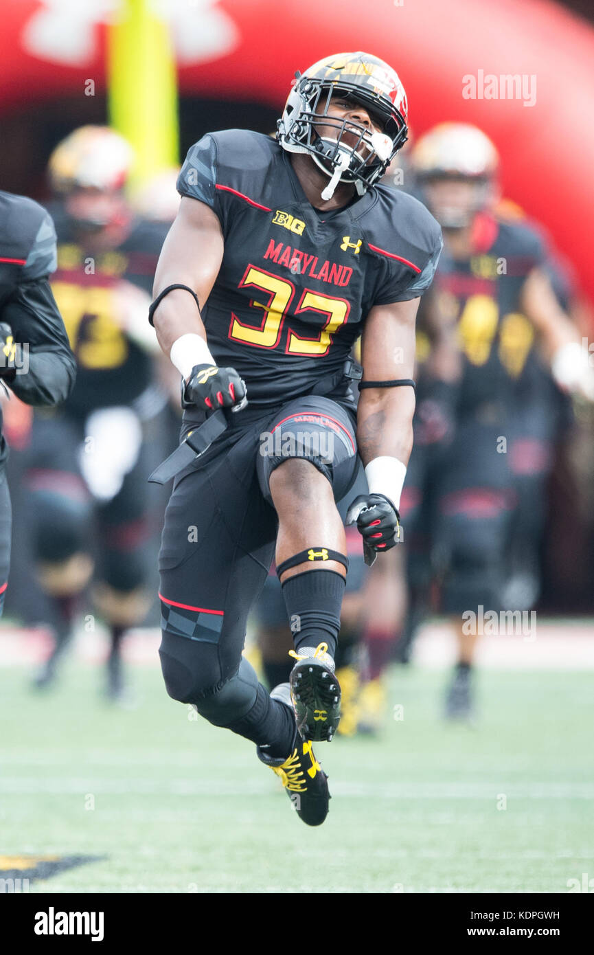College Park, Maryland, USA. 14th Oct, 2017. TAYON FLEET-DAVIS (33 ...