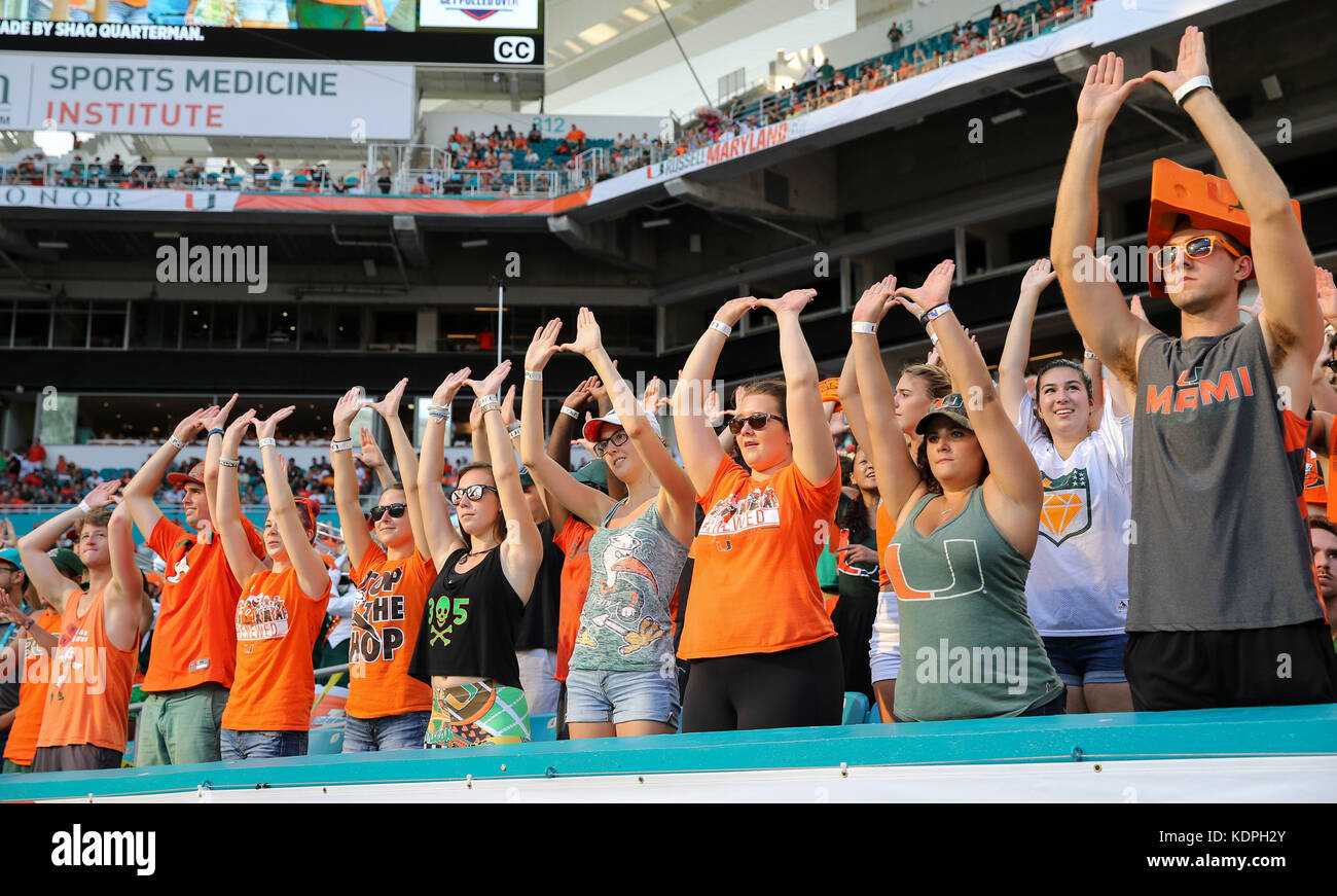Miami Gardens, Florida, USA. 14th Oct, 2017. Students of the University ...