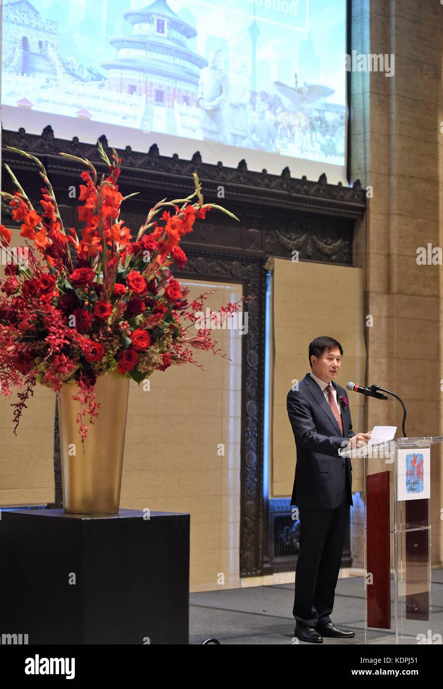 San Francisco, USA. 14th Oct, 2017. Wang Xiaofeng, vice director of ...
