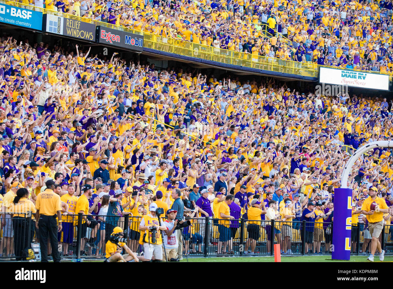 Baton Rouge, LA, USA. 14th Oct, 2017. LSU Tigers fans cheer after LSU ...