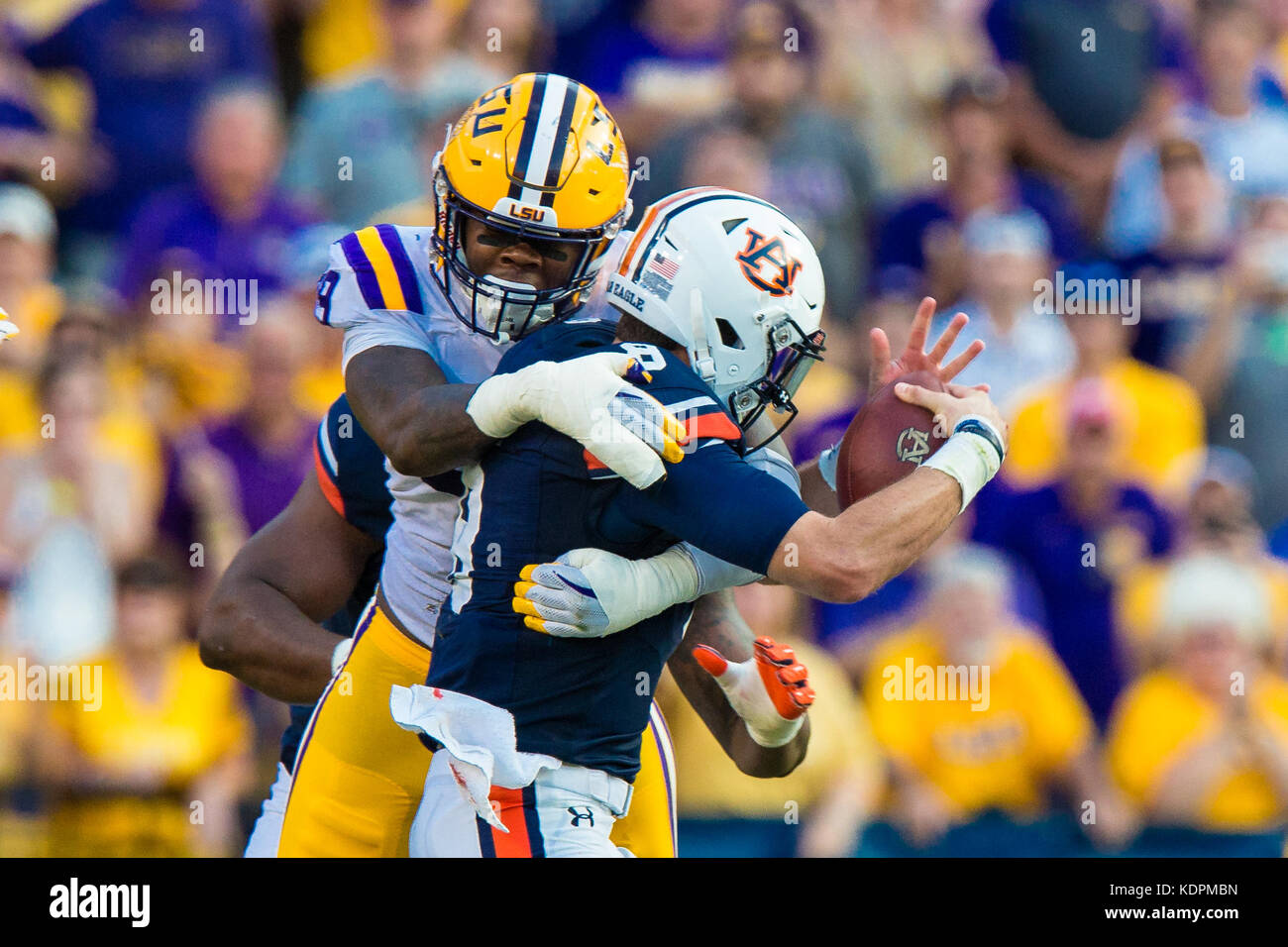Baton Rouge, LA, USA. 14th Oct, 2017. LSU Tigers linebacker Arden Key ...