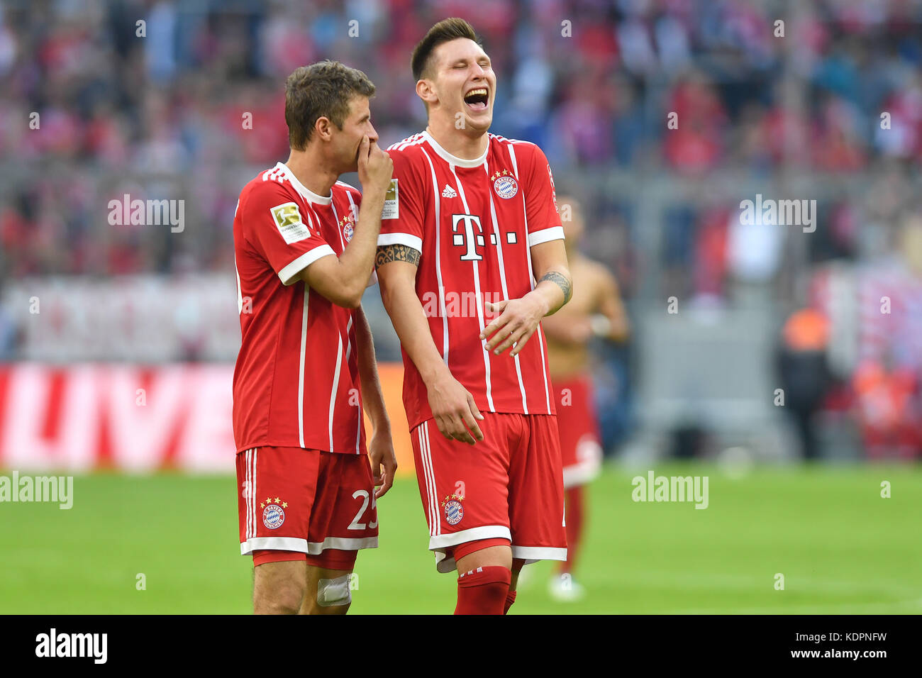 Munich, Germany. 14th Oct, 2017. Das Lachen ist zurueck bei Thomas ...