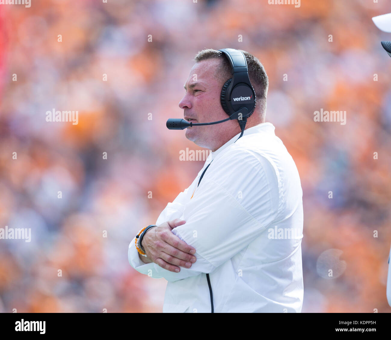 October 14, 2017: head coach Butch Jones of the Tennessee Volunteers ...