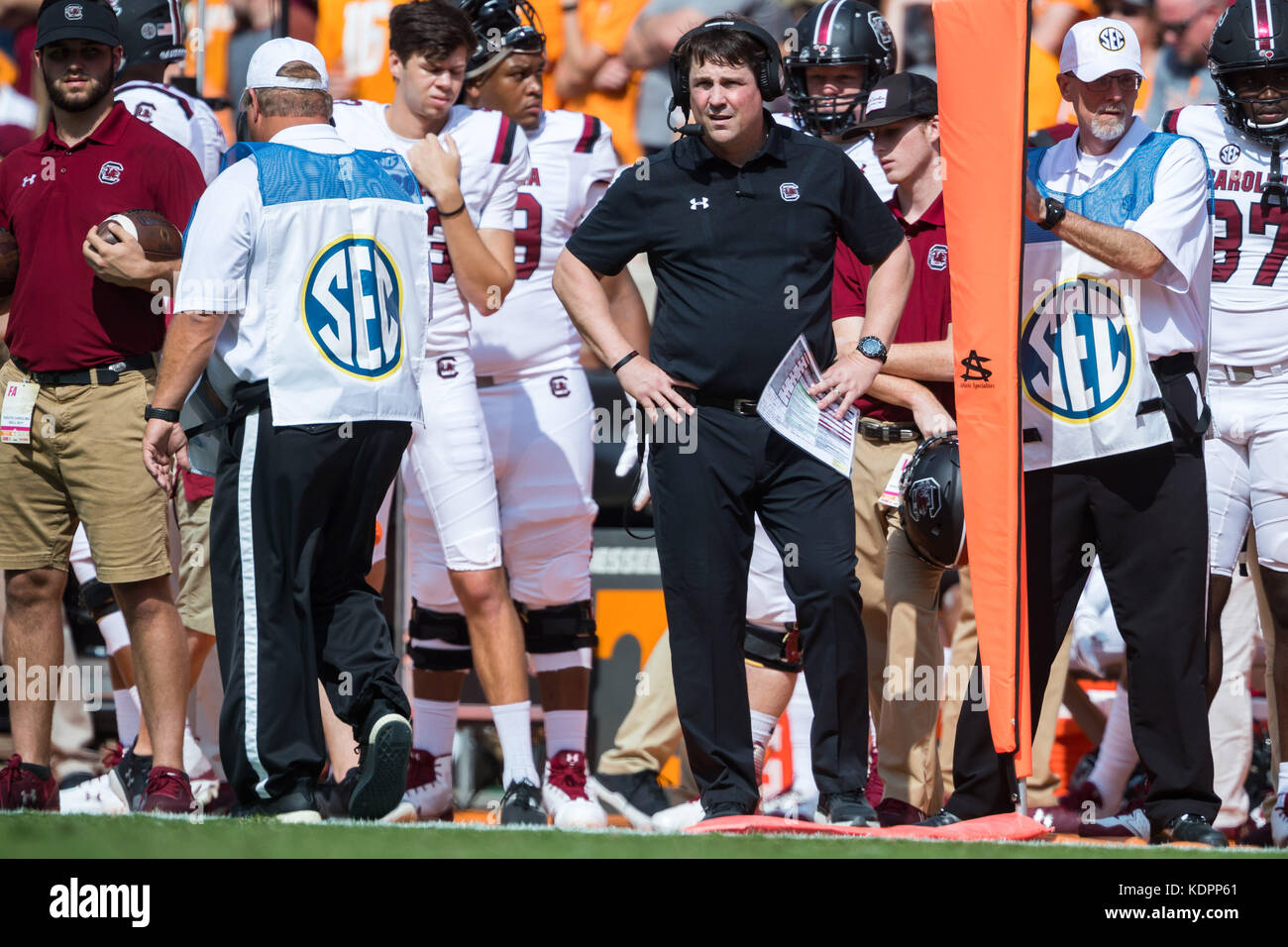 October 14, 2017: head coach Will Muschamp of the South Carolina ...