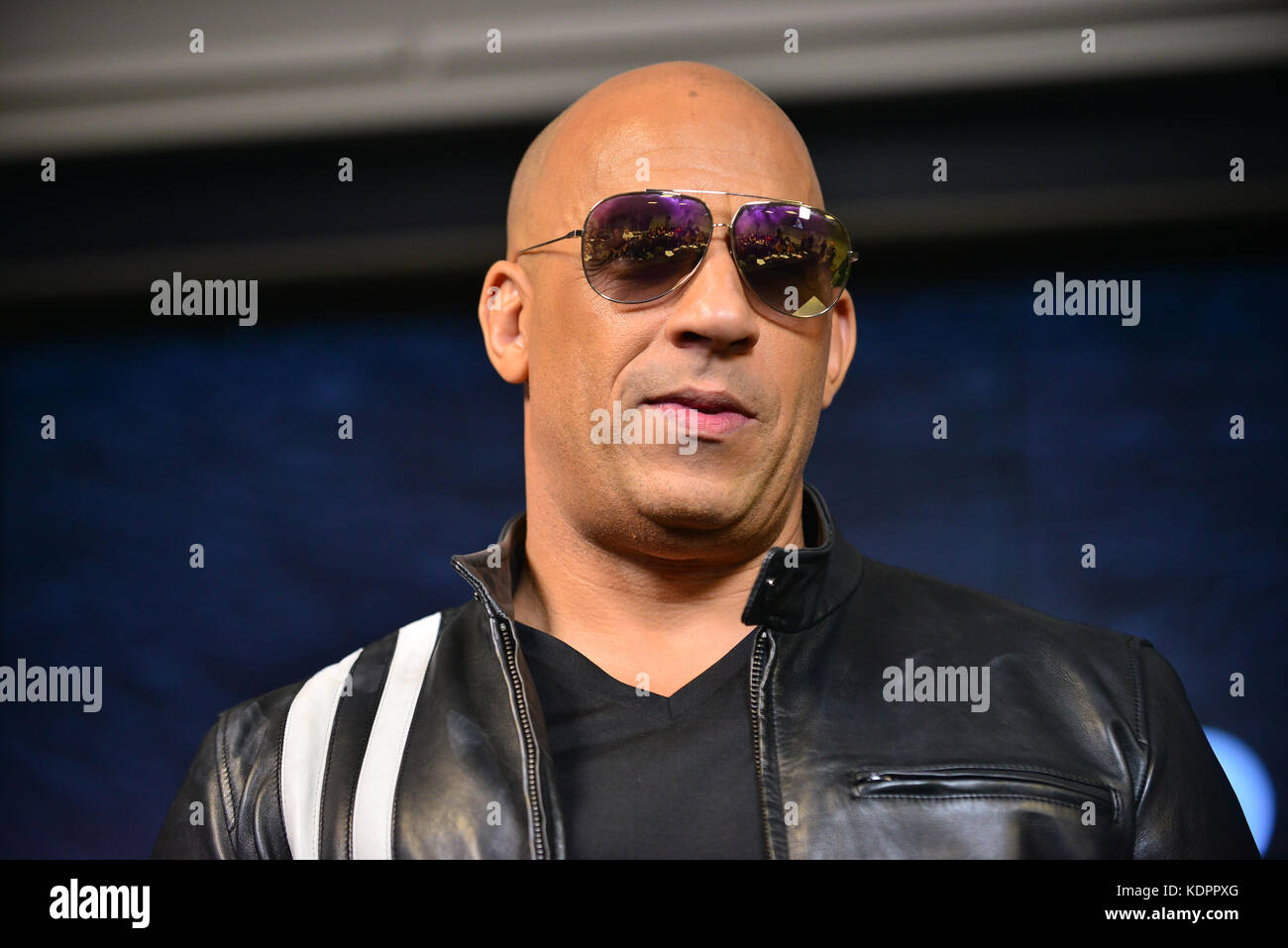 MIAMI, FL - OCTOBER 14: Vin Diesel poses in the pressroom at One Voice ...