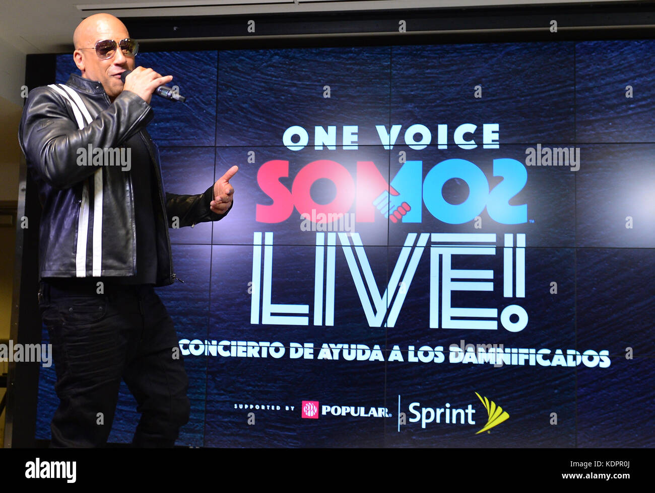 MIAMI, FL - OCTOBER 14: Vin Diesel poses in the pressroom at One Voice ...