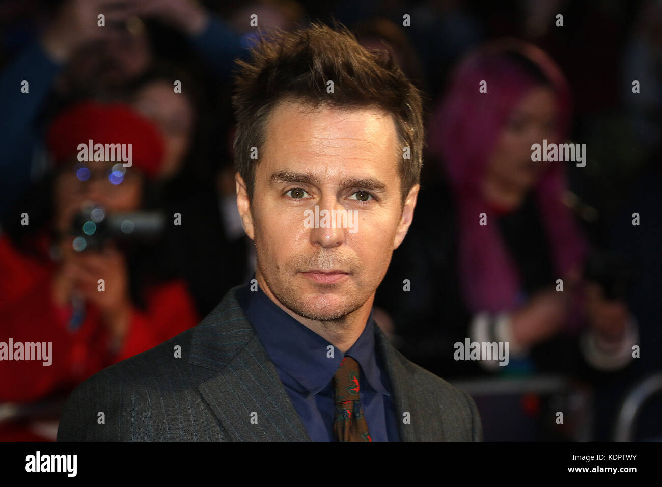 London, UK. 15th Oct, 2017. Sam Rockwell, Three Billboards Outside ...