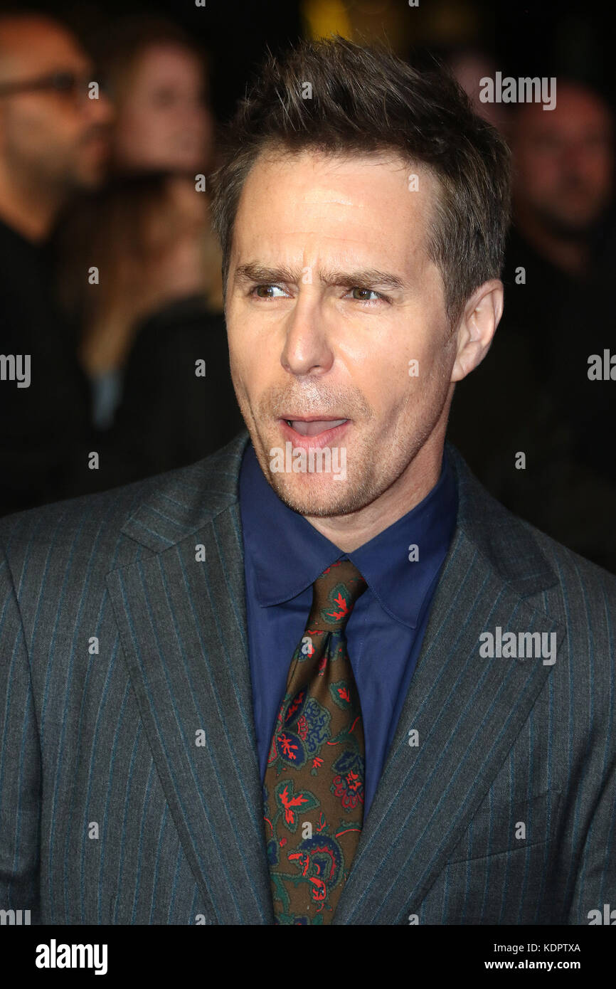 London, UK. 15th Oct, 2017. Sam Rockwell, Three Billboards Outside ...