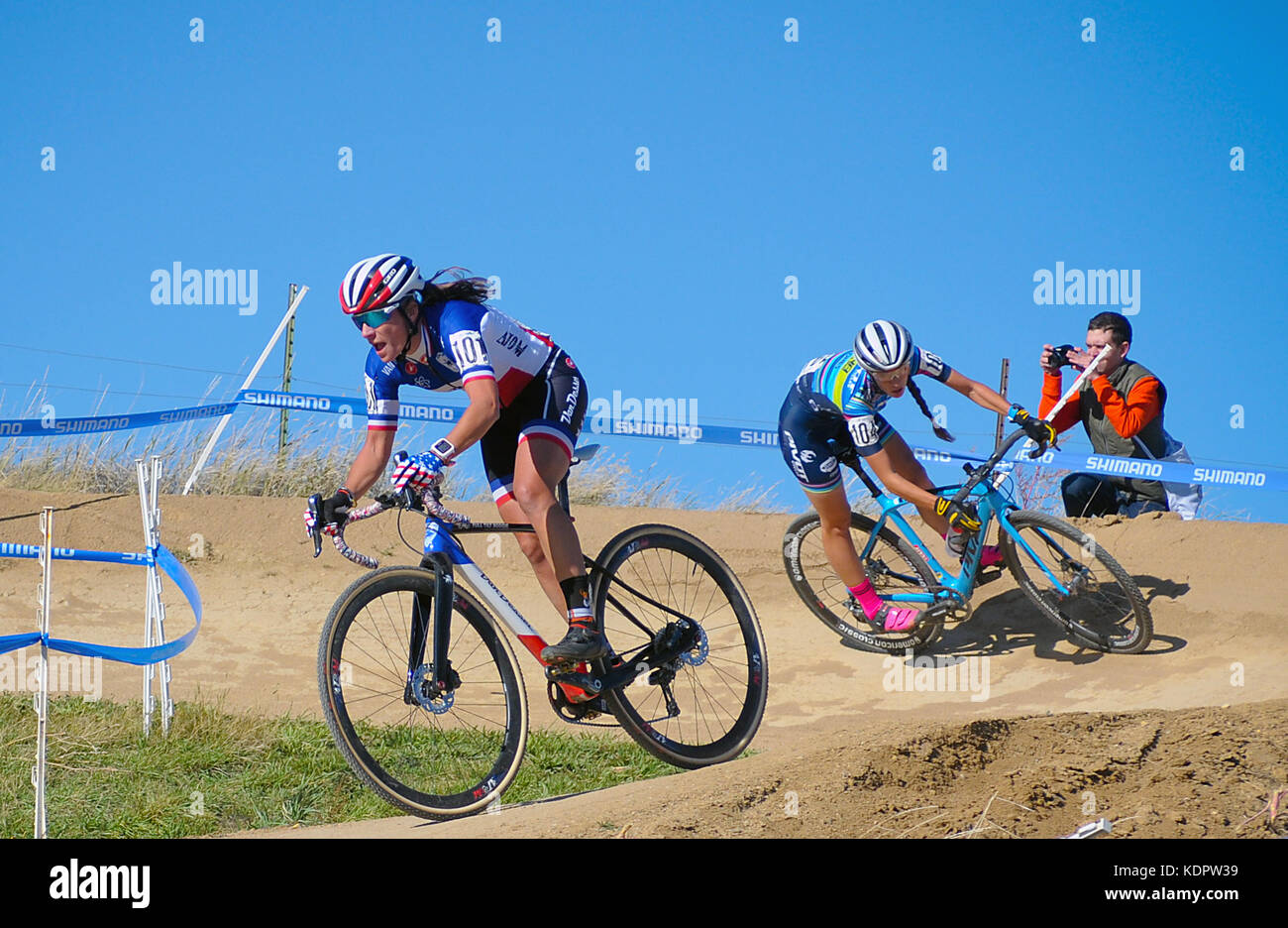 October 14, 2017 - French national champion, Caroline Manni, races ...