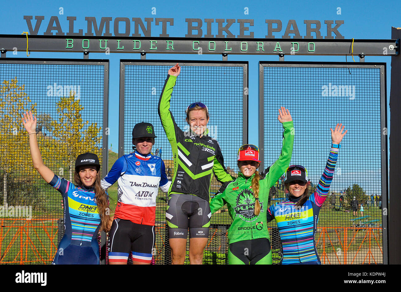 October 14, 2017 - The Women's Elite podium following the U.S. Open of ...