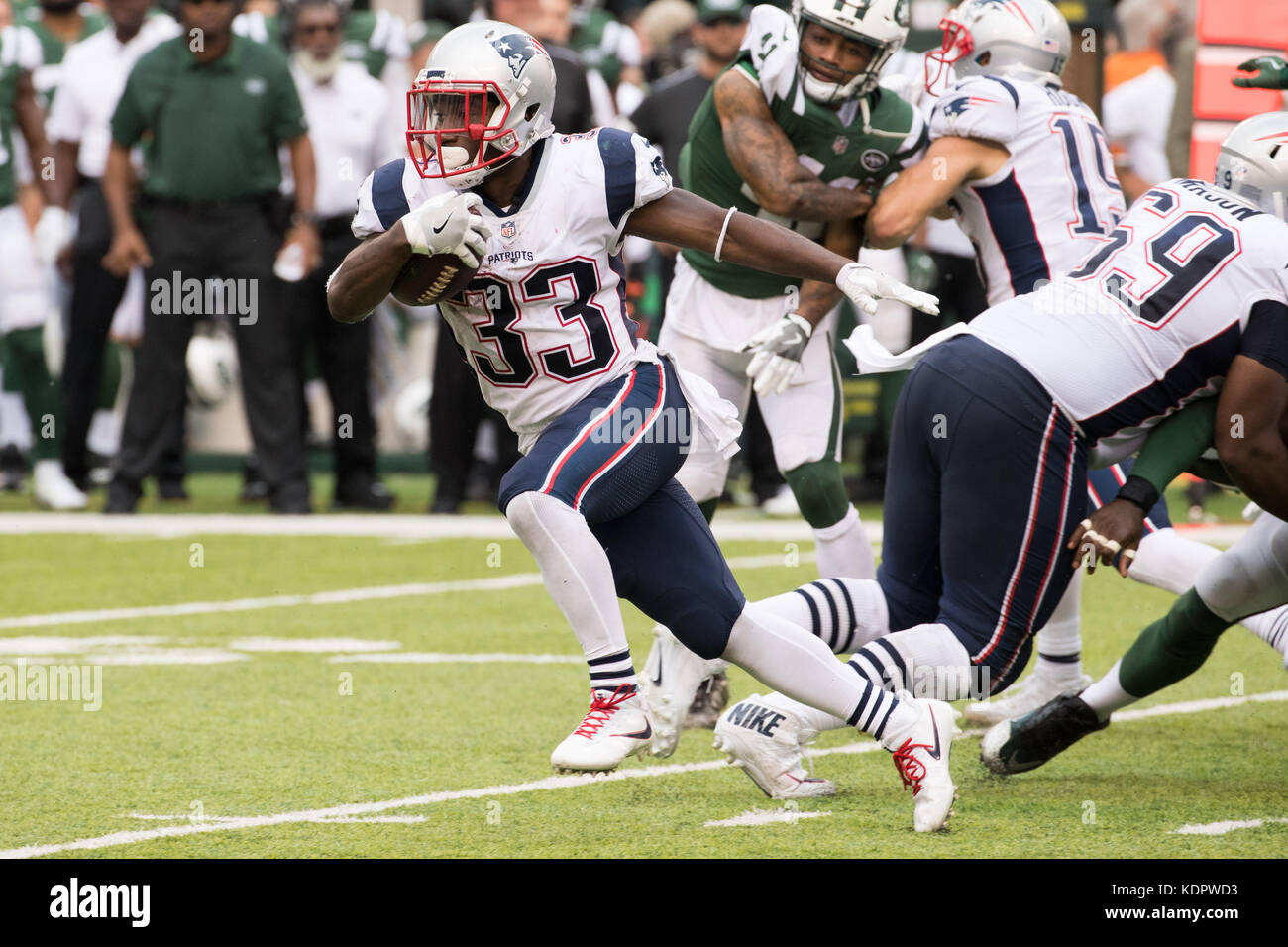 East Rutherford, New Jersey, USA. 15th Oct, 2017. New England Patriots ...