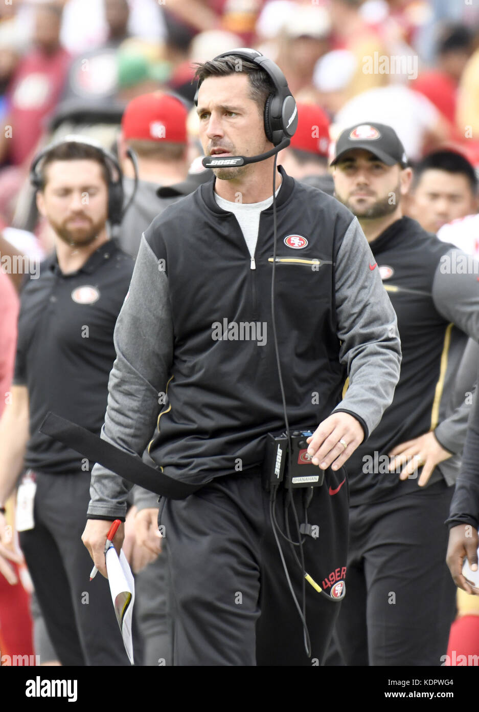 Landover, Maryland, USA. 15th Oct, 2017. San Francisco 49ers head coach ...