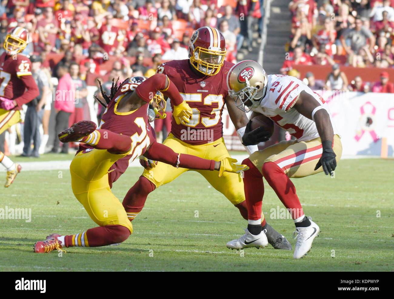 Landover, United States Of America. 15th Oct, 2017. San Francisco 49ers ...