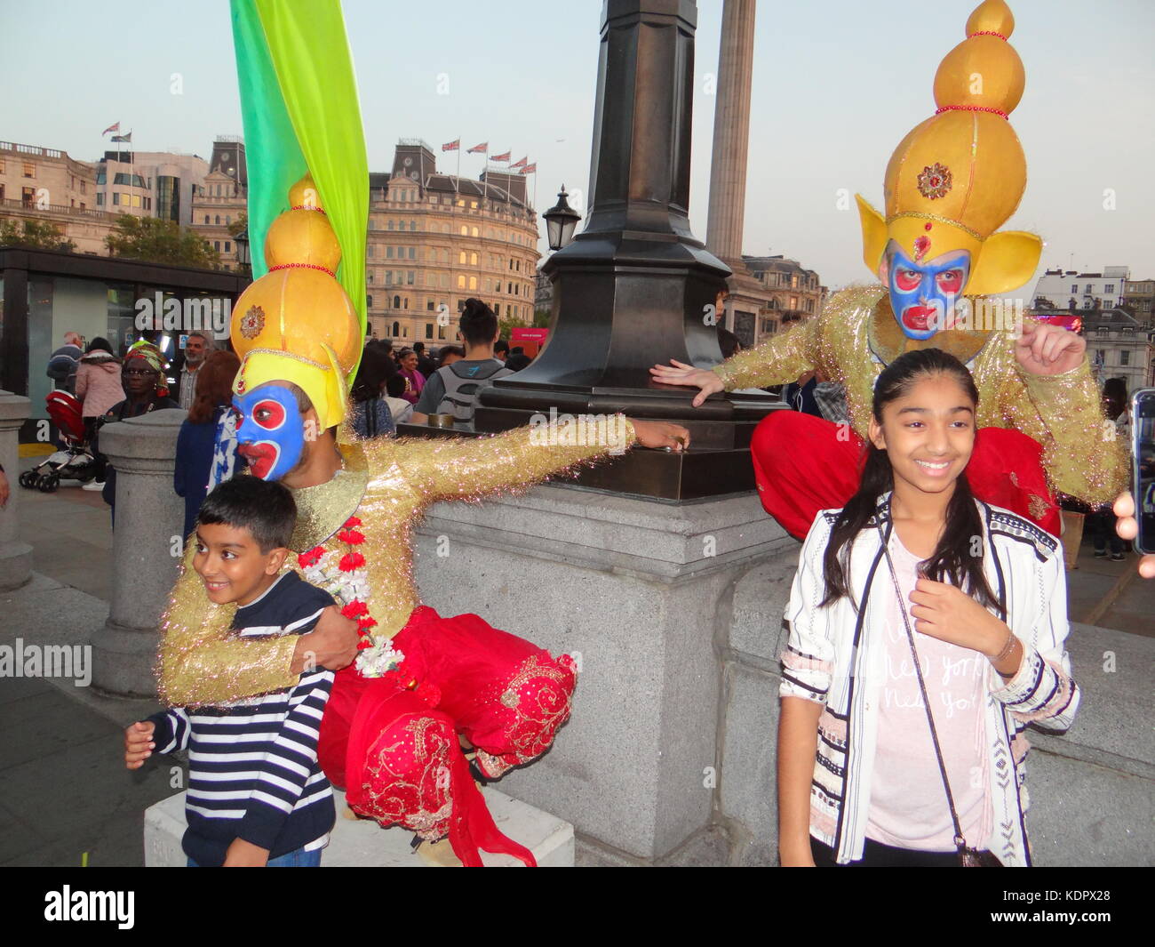 London, UK. 15th Oct, 2017. Diwali celebration on Trafalgar square ...
