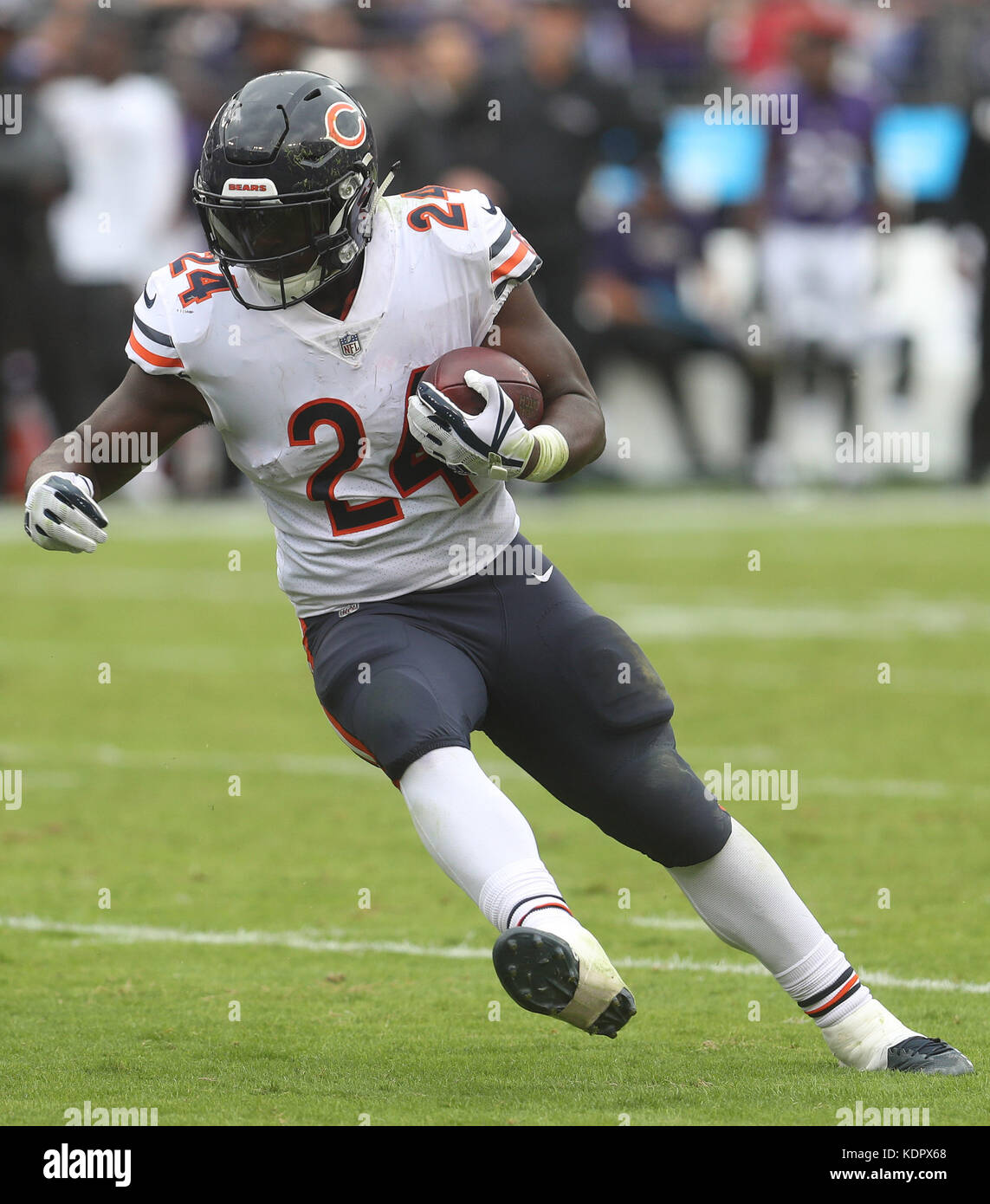 Chicago Bears RB Jordan Howard (24) in action during a game against the ...