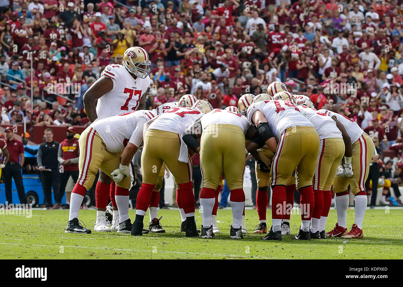 Landover, MD, USA. 15th Oct, 2017. San Francisco 49ers OL #77 Trent ...