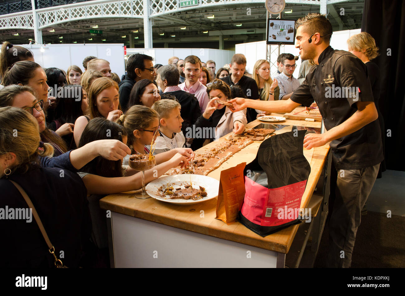 The Chocolate Show 2017 at Olympia. Aneesh Popat from The Chocolatier ...