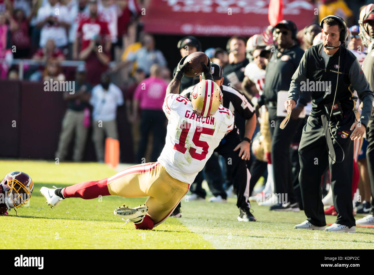 Landover, Maryland, USA. 15th Oct, 2017. San Francisco 49ers wide ...