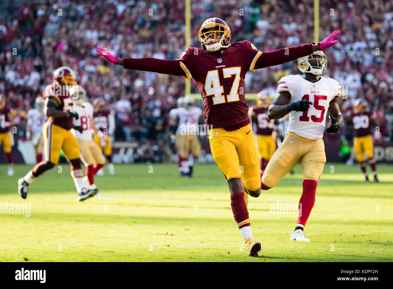 Landover, Maryland, USA. 15th Oct, 2017. Washington Redskins cornerback ...