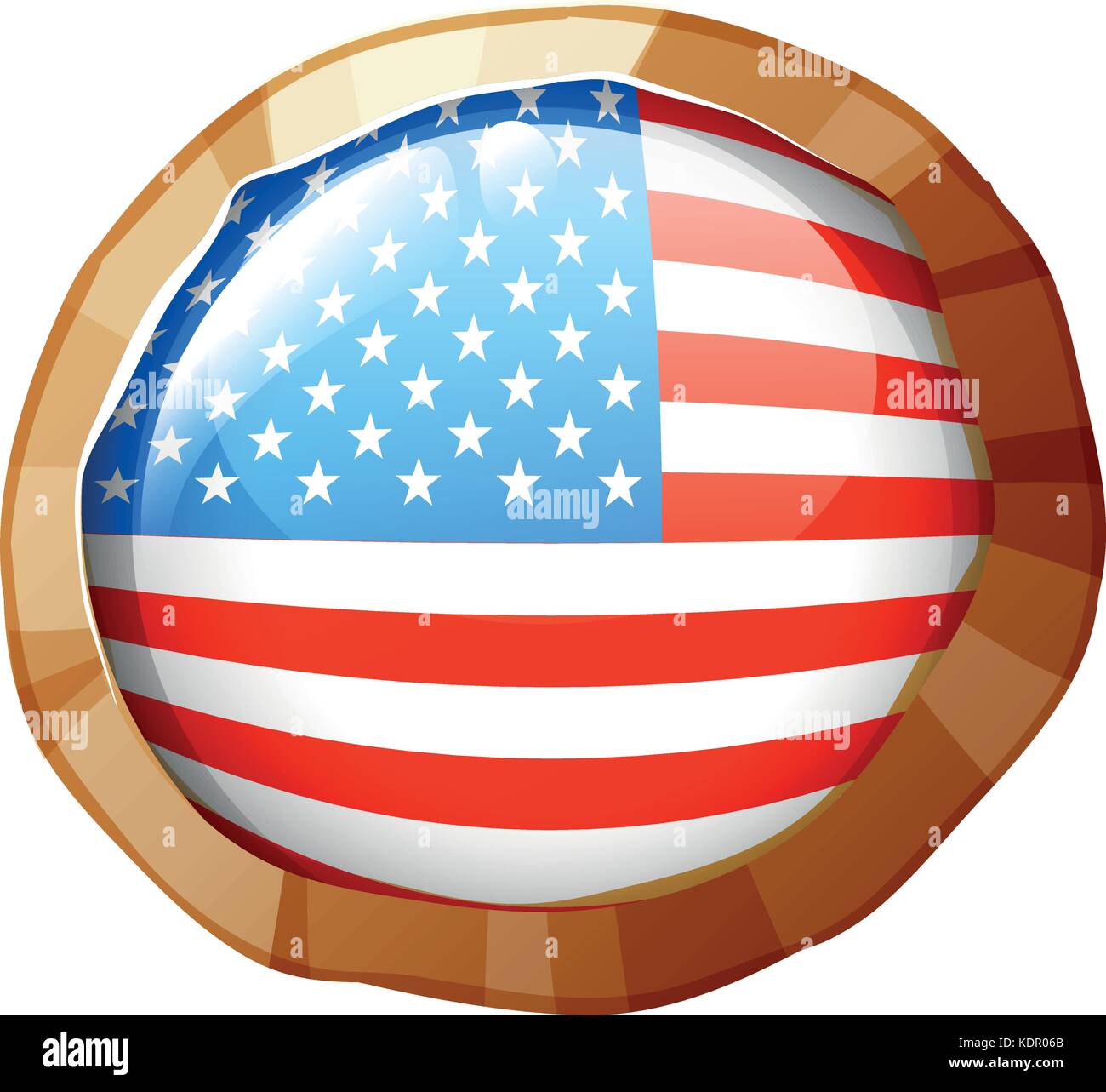 Usa flag circle clipart Stock Vector Images - Alamy