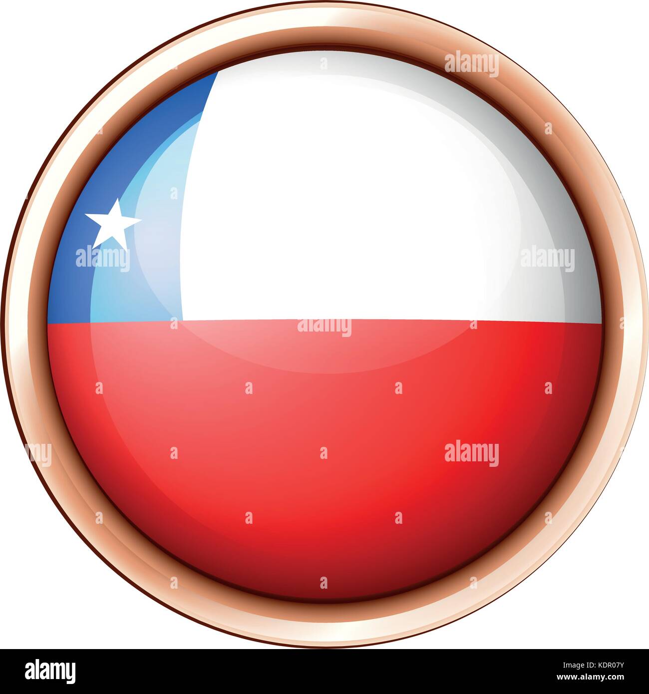 Round badge with Chile flag illustration Stock Vector Image & Art - Alamy