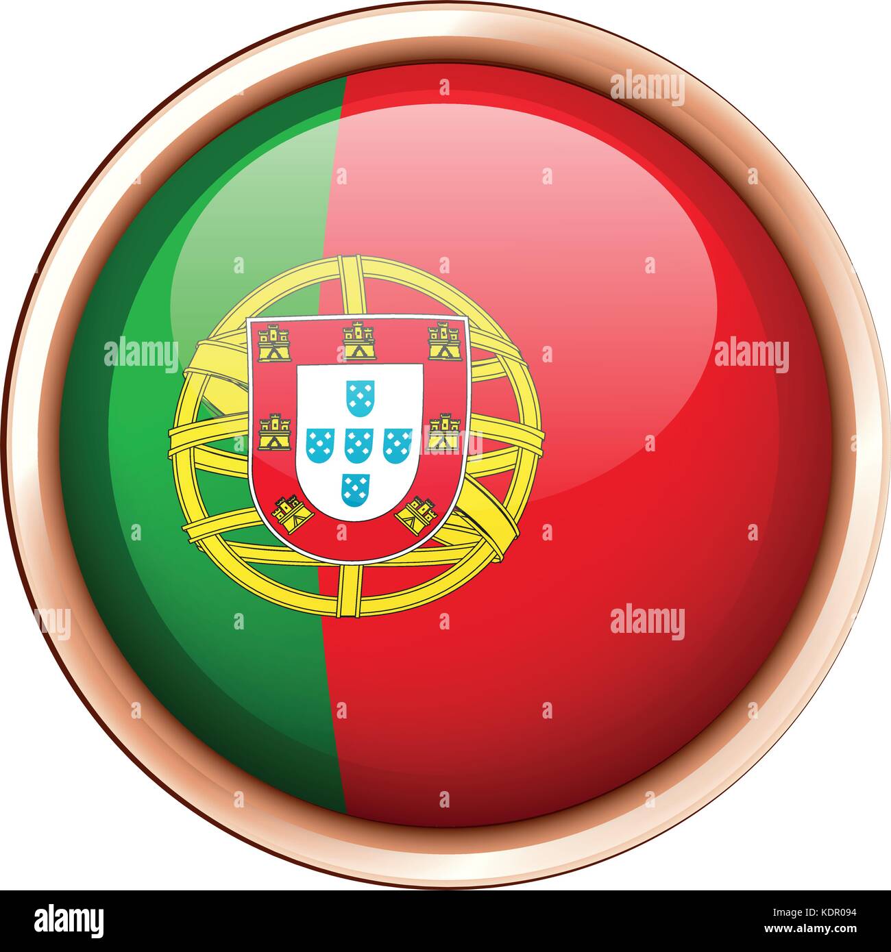 Round badge for Portugal flag illustration Stock Vector Image & Art - Alamy
