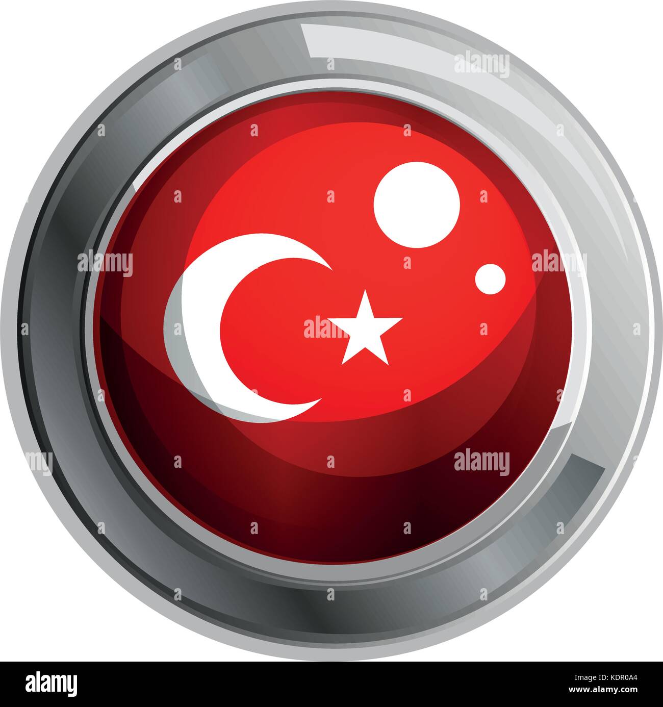 Flag of Turkey on round badge illustration Stock Vector Image & Art - Alamy